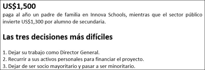 El liderazgo de Innova Schools | Lampadia